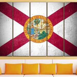 Florida state flag wall art Florida state flag wall decor | Etsy