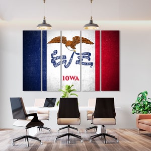 Iowa State Flag Wall Art Iowa State Flag Wall Decor Iowa State Flag ...
