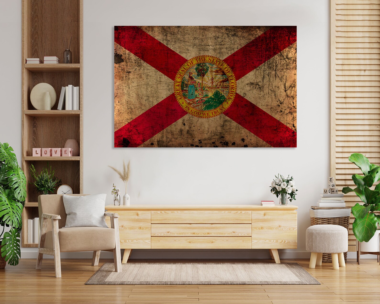 Florida State Flag Wall Art Florida State Flag Wall Decor - Etsy