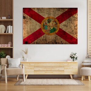 Florida State Flag Wall Art Florida State Flag Wall Decor Florida State ...