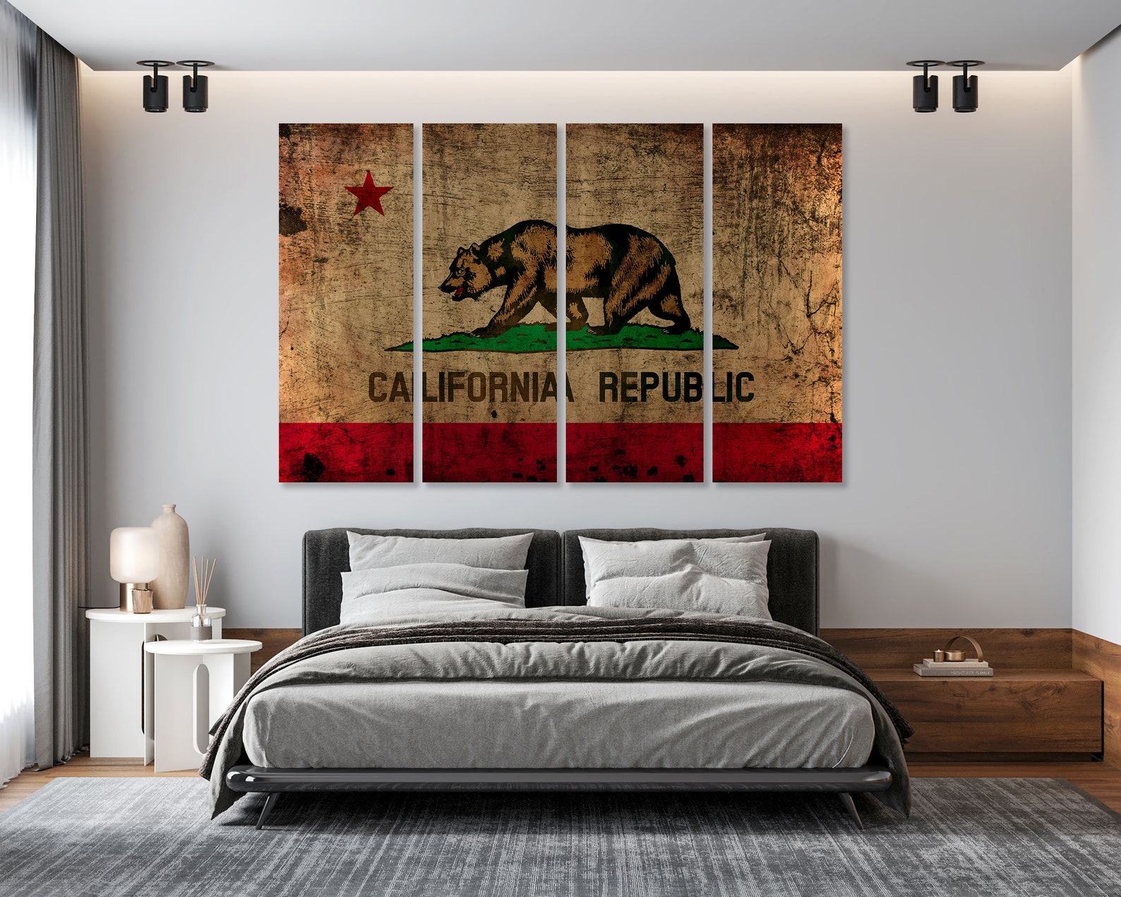 California State Flag Wall Art California State Flag Wall - Etsy