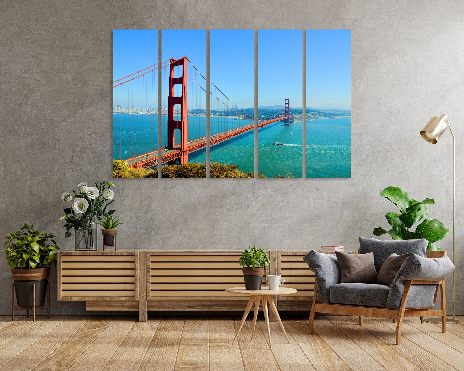 Golden Gate Print Golden Gate Wall Art Golden Gate Canvas - Etsy