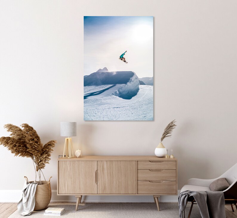 Snowboard Canvas Snowboard Print Snowboard Wall Art Snowboard - Etsy