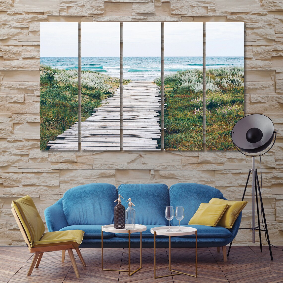 Wooden Path to the Beach Stylish Decor for Home Coast Painting | Etsy