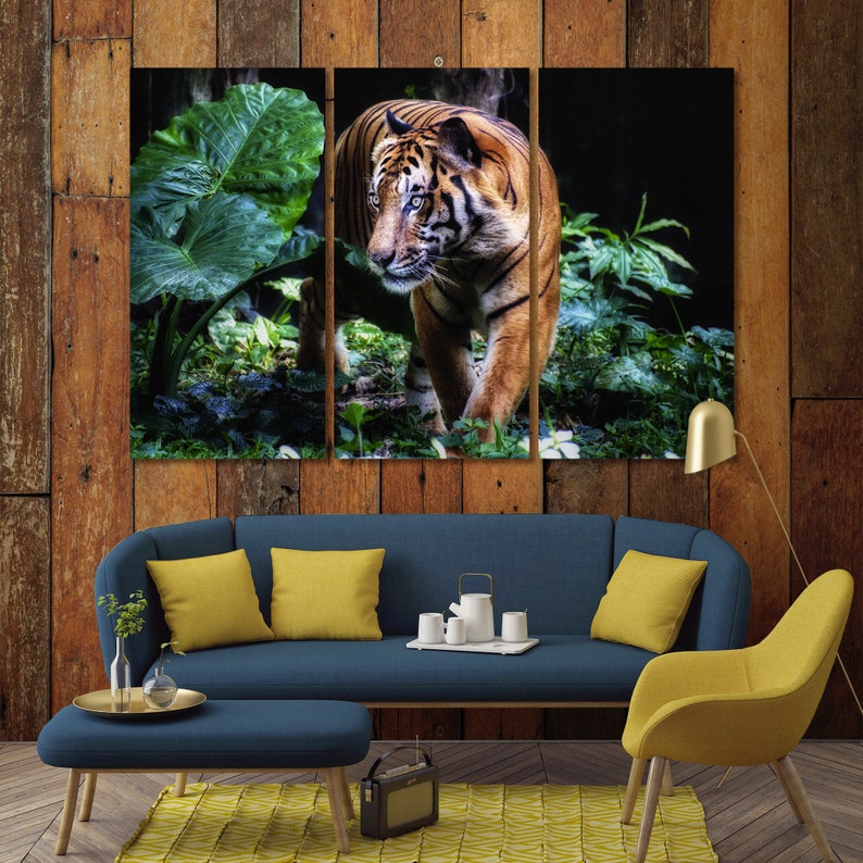 Tiger Canvas Tiger Wall Art Tiger Print Tiger Wall Decor | Etsy