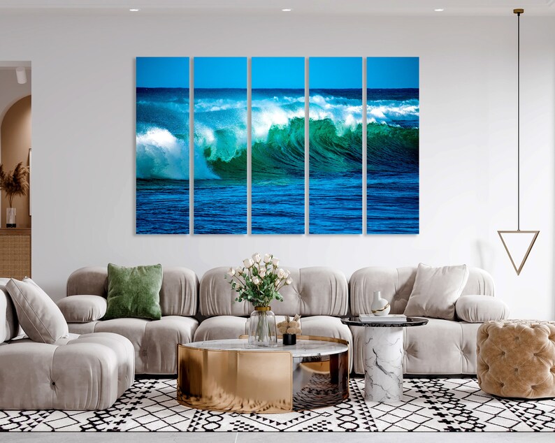 Wave Wall Art Wave Home Decor Wave Canvas Wave Poster Wave - Etsy