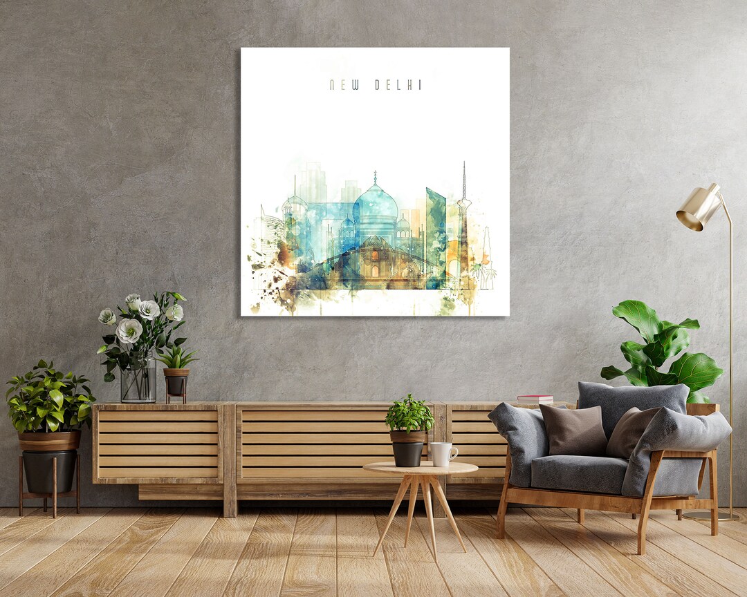 New Delhi Framed Canvas Wall Art India Prints on Canvas - Etsy