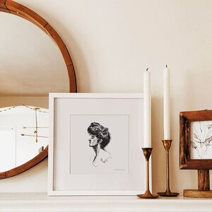 Gibson Girl Ink Sketch Drawing Print - Etsy