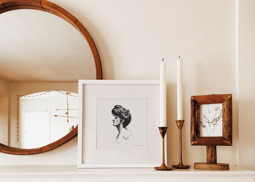 Gibson Girl Ink Sketch Drawing Print - Etsy