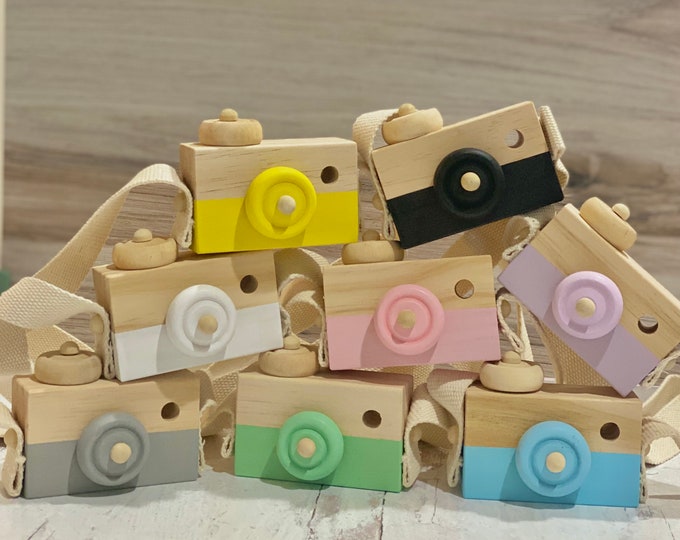 Distressed White Wood Camera Rustic Wooden Home Decor Gifts for ...