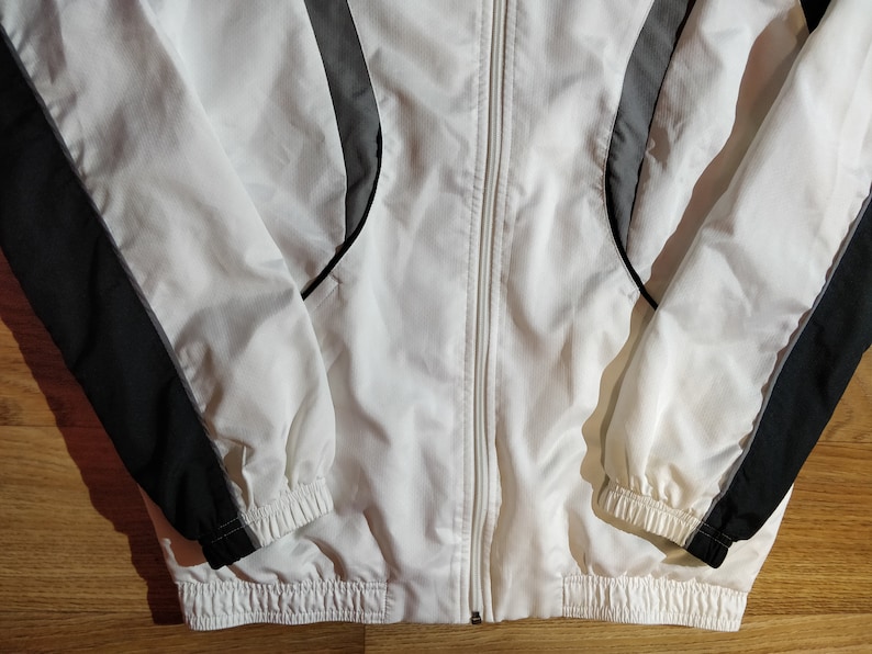 Reebok Vintage Mens Tracksuit Top Jacket White Black | Etsy