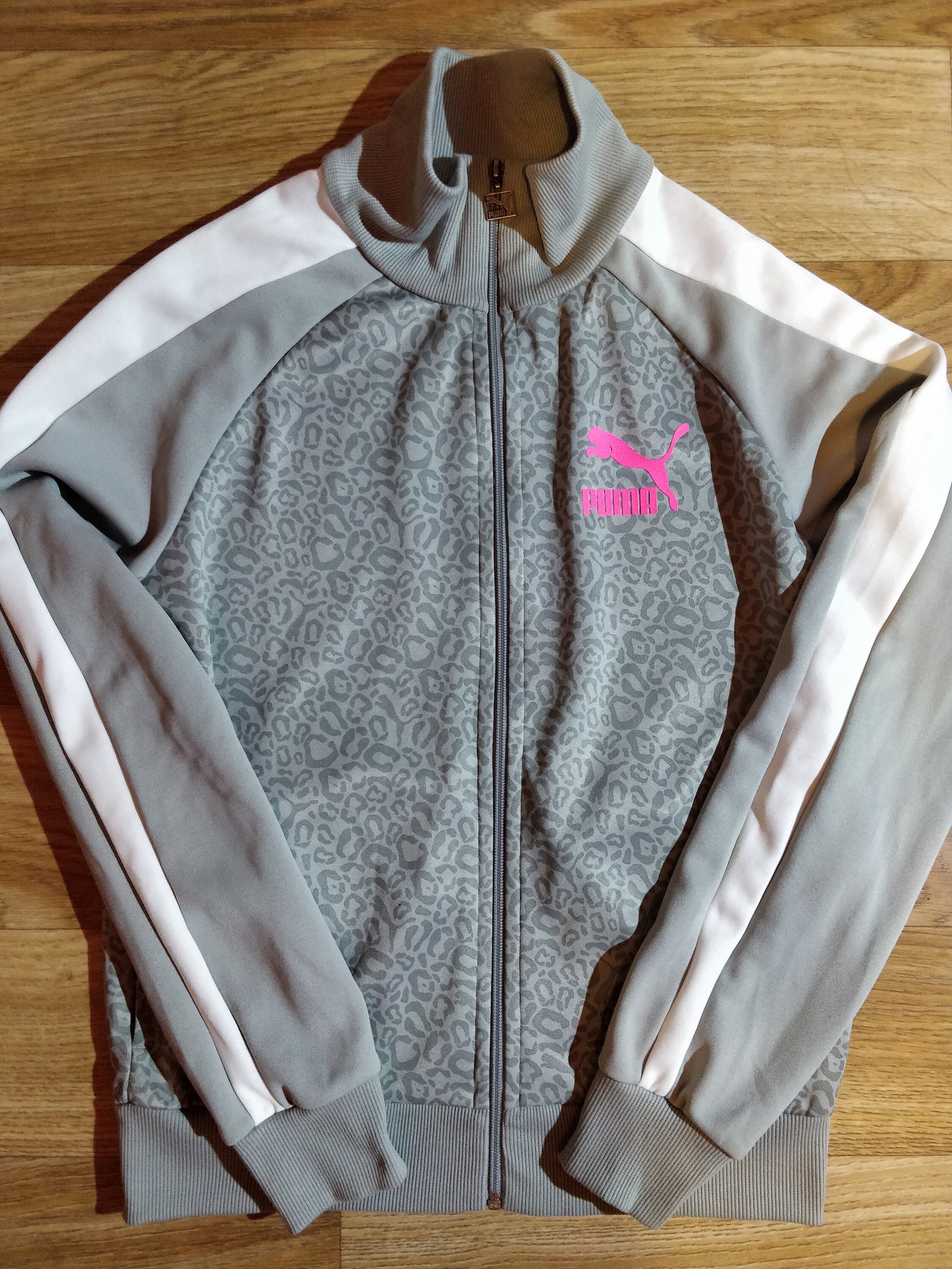 Puma Vintage Mens Track Top Jacket Gray Leopard Sweatshirt - Etsy