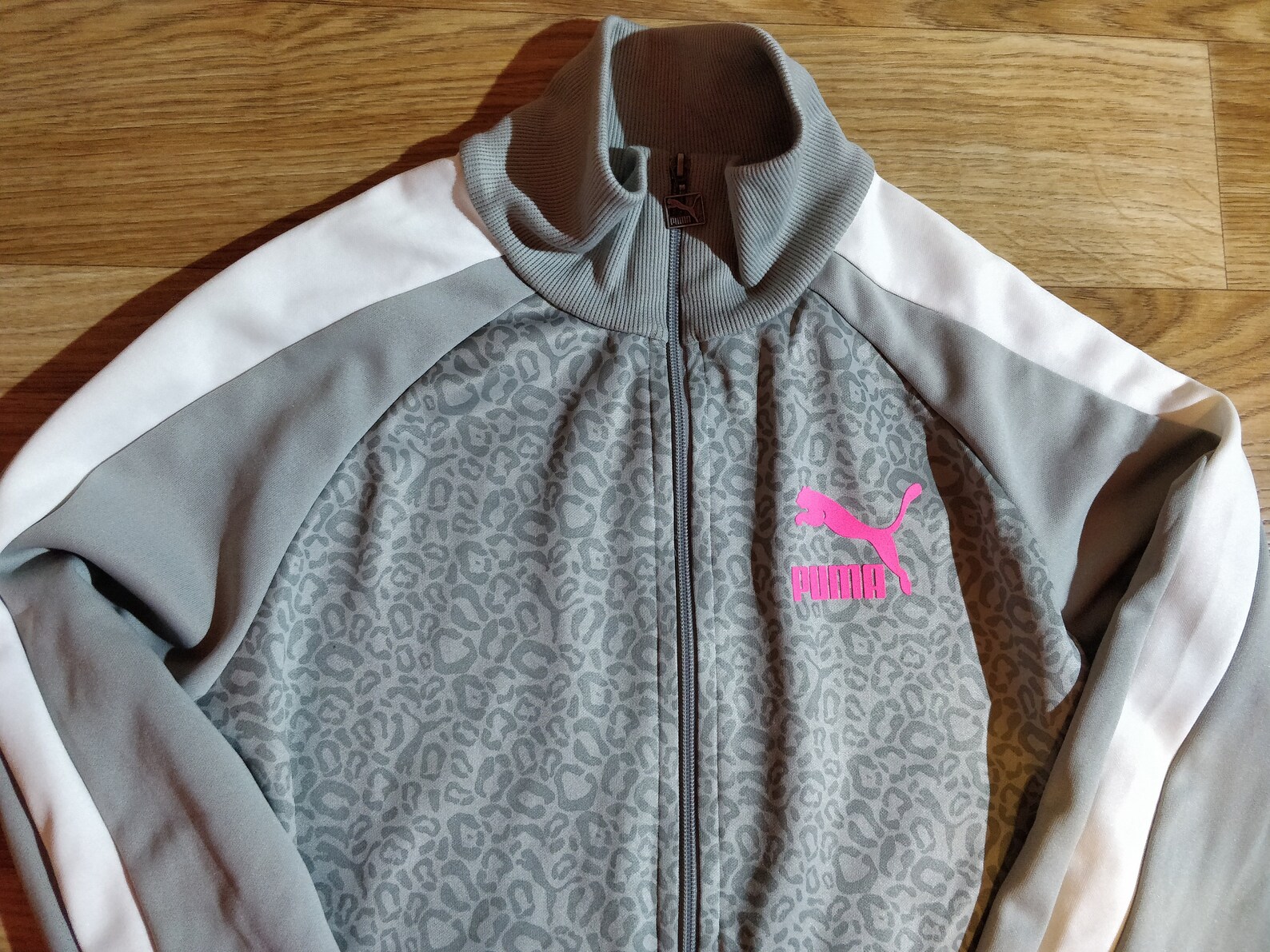 Puma Vintage Mens Track Top Jacket Gray Leopard Sweatshirt | Etsy