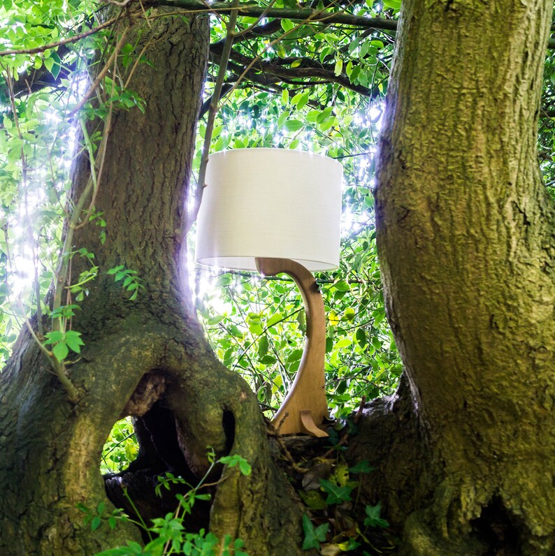 Oak Table Lamp Wood Bedside Lamps Unique Gift Present - Etsy