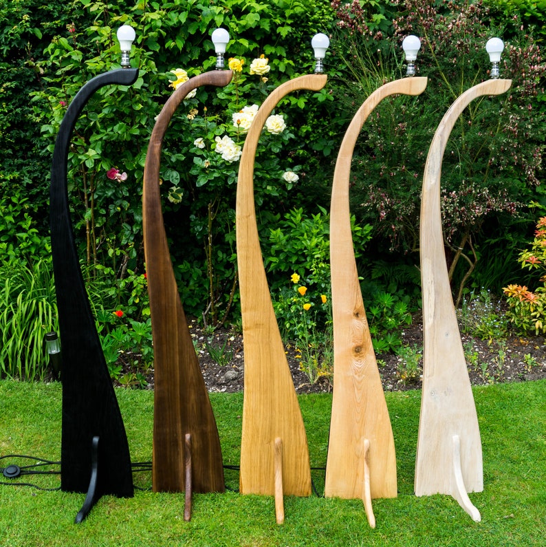 Oak Flow Floor Lamp Solid Wood Unique Contemporary Design | Etsy