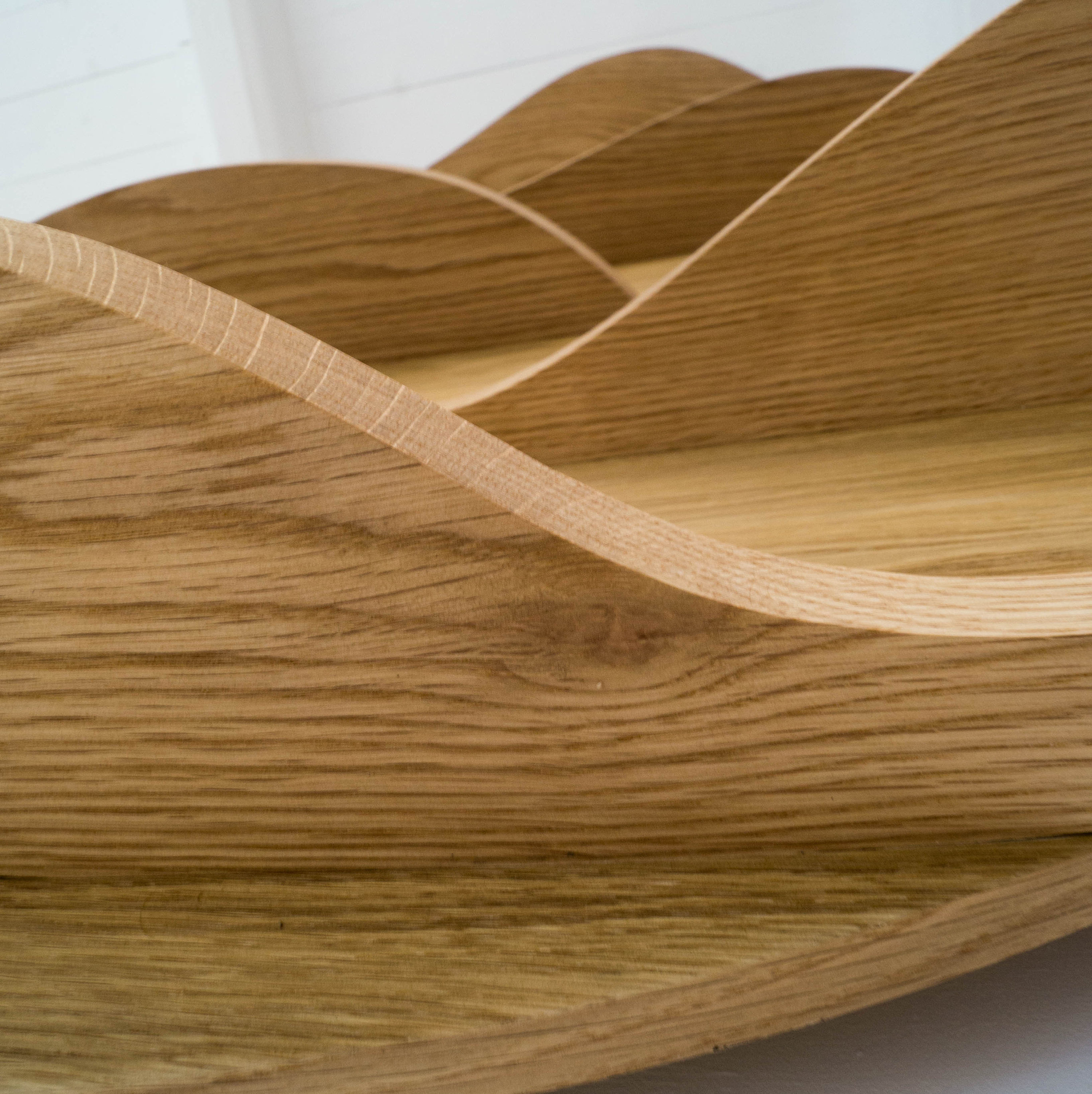 Oak Shelf Unit Wavy Moon Shelving Wall Storage Handmade Wood Shelves - Etsy