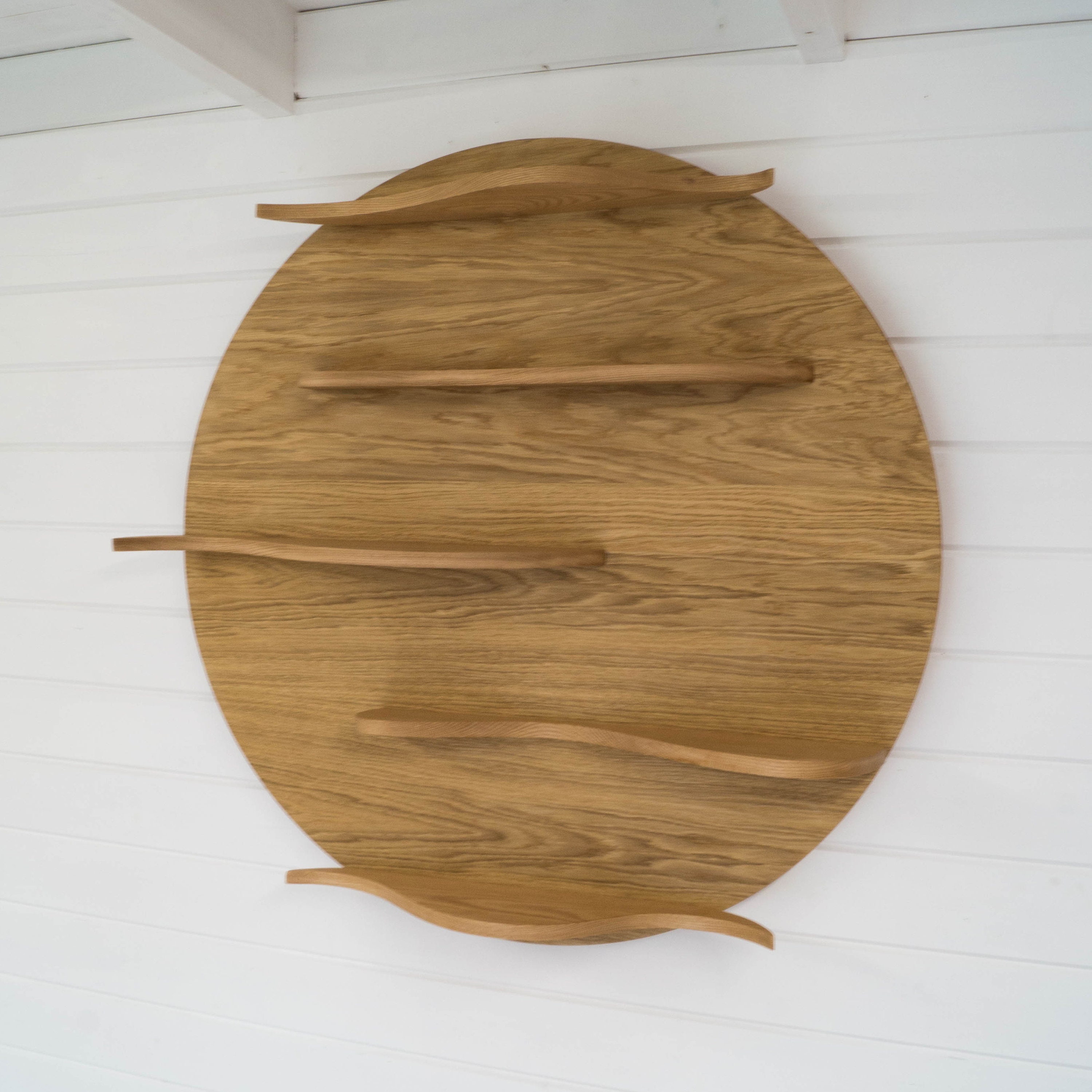 Oak Shelf Unit Wavy Moon Shelving Wall Storage Handmade Wood Shelves - Etsy