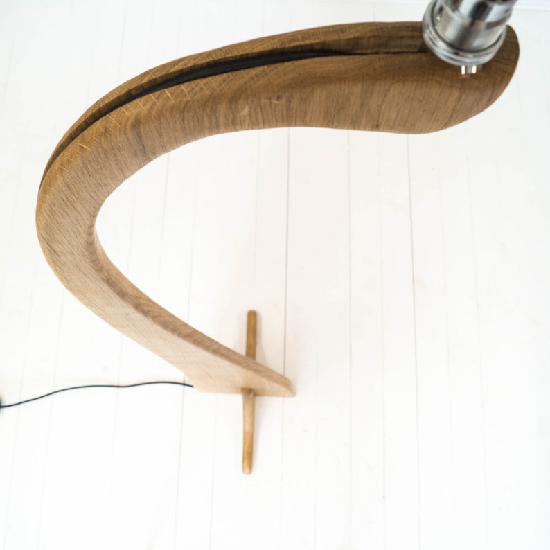 Oak Flow Floor Lamp Solid Wood Unique Contemporary Design | Etsy