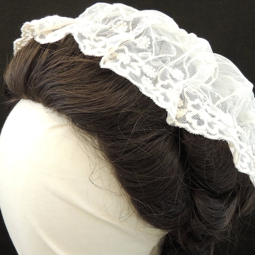 Net Lace Cap-18th Century Reproduction-white or Ivory-scallop - Etsy