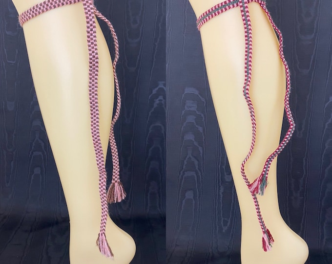 Wool Garters Hand Loomed-18th Century Reproduction Garters for Living ...