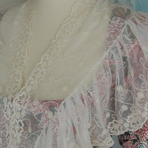 Lace Kerchief-18th Century-colonial-ivory Net Lace-1700's Era-regency ...