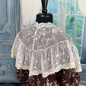 Lace Kerchief-18th Century-colonial-ivory Net Lace-1700's Era-regency ...