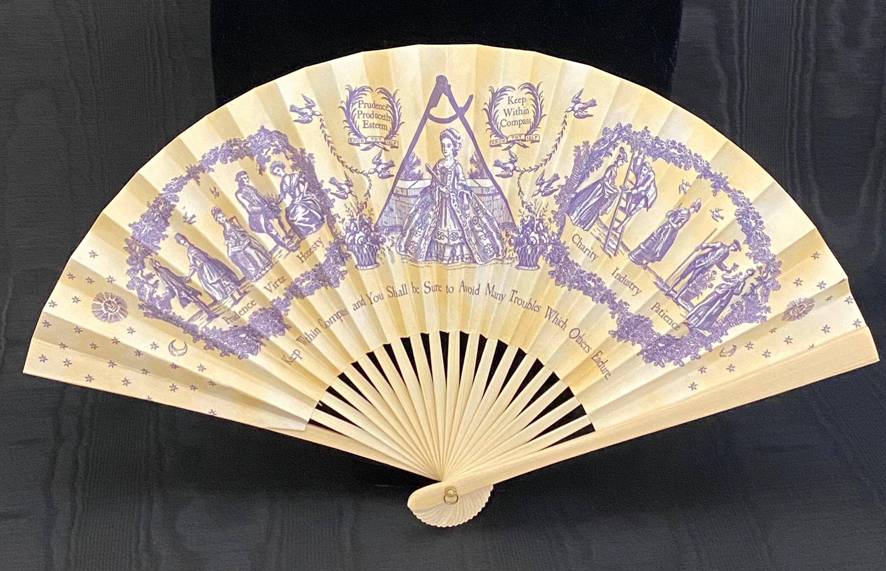 Fan Reproduction of 18th Century Hand Fan the Moral - Etsy