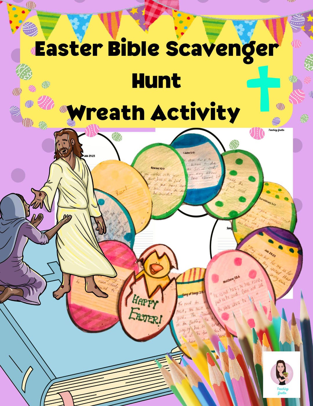 Easter Bible Scavenger Hunt Printable | Christian Easter Lesson for ...