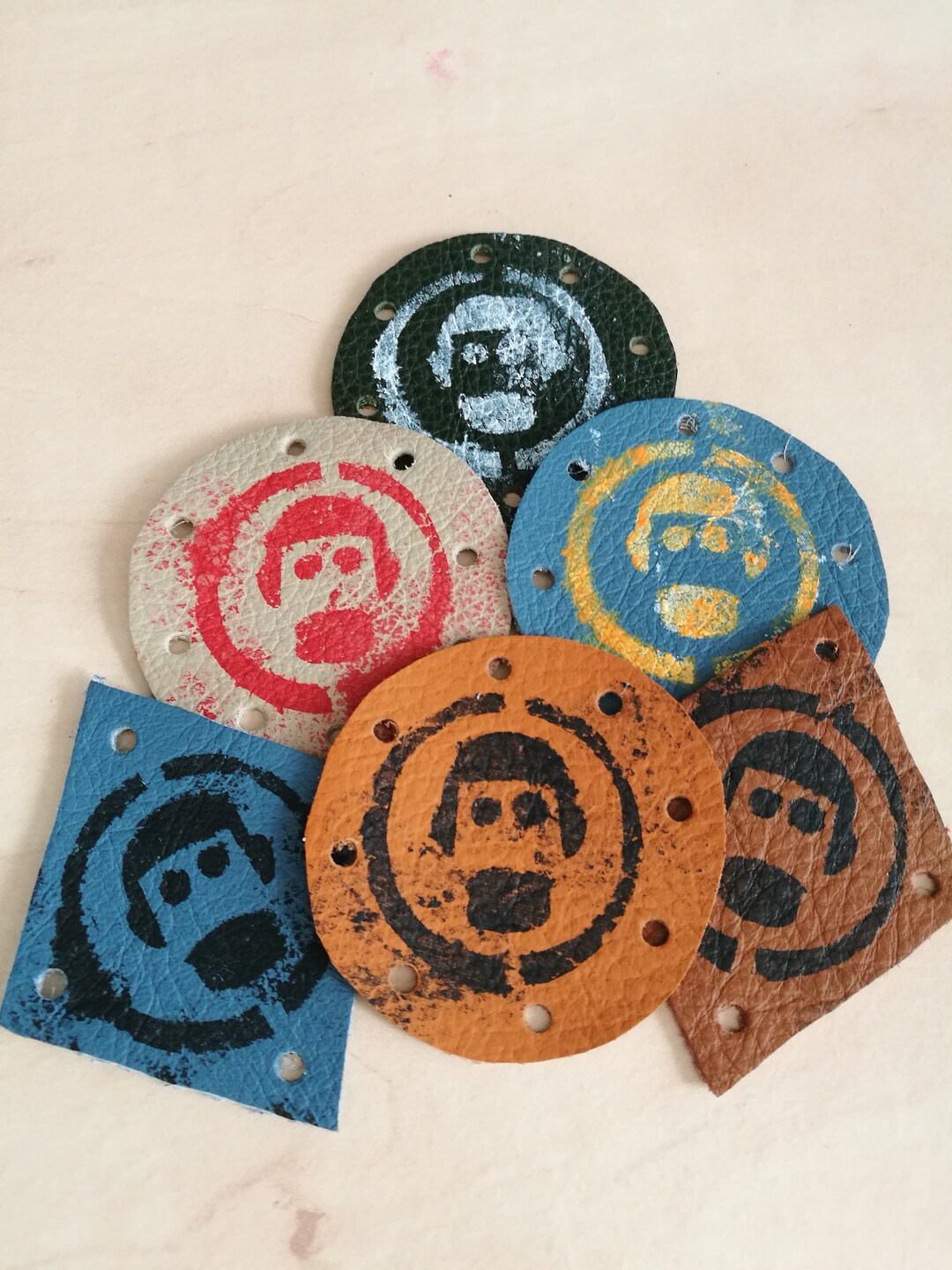 Leather Biohazard Patch, Apocalyptic Gas Mask Emblem Badge Accessory ...