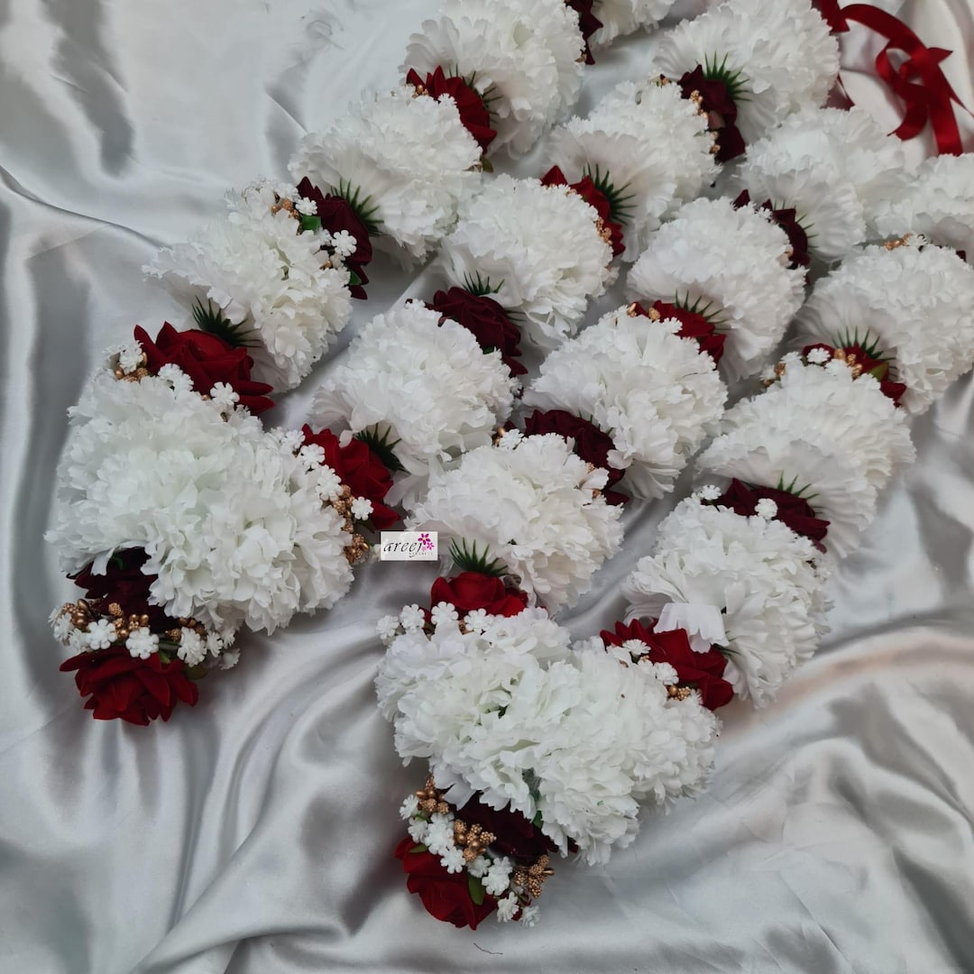 Single Handmade Wedding Garland: Artificial Floral Jaimala, Indian ...