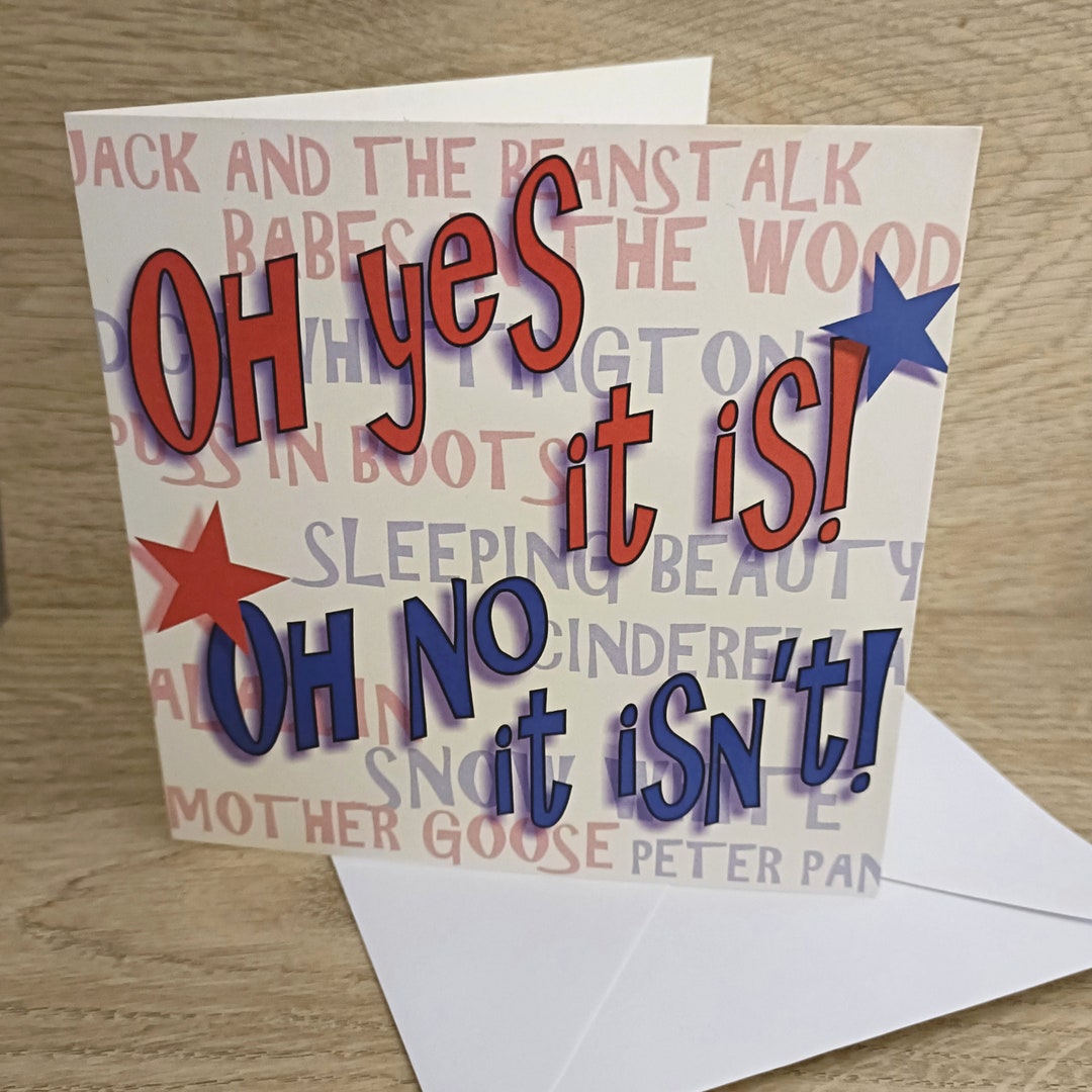 Pantomime Theatre First Night Card Performers Break a Leg - Etsy