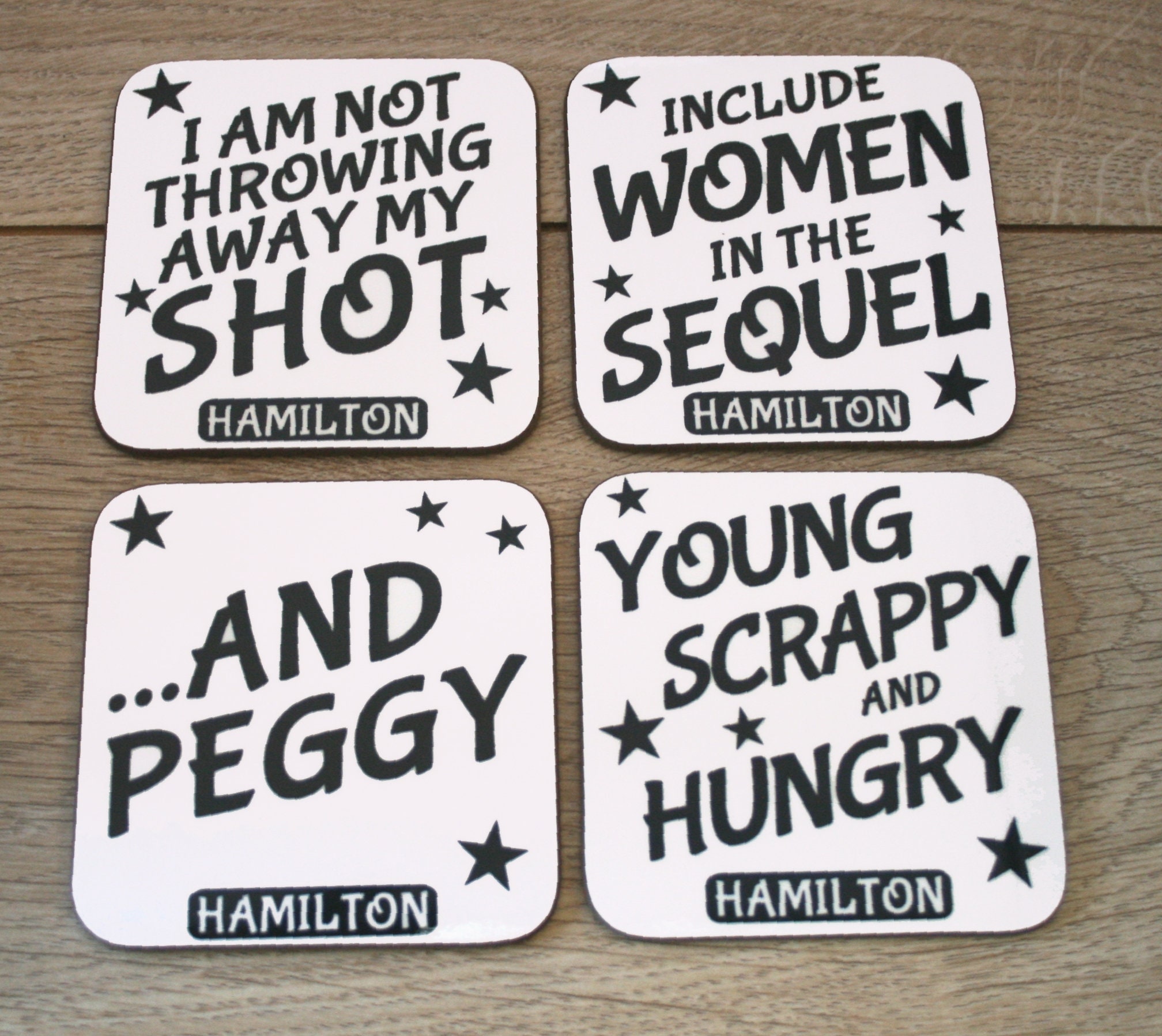 Set of Hamilton Inspired Coasters | Etsy