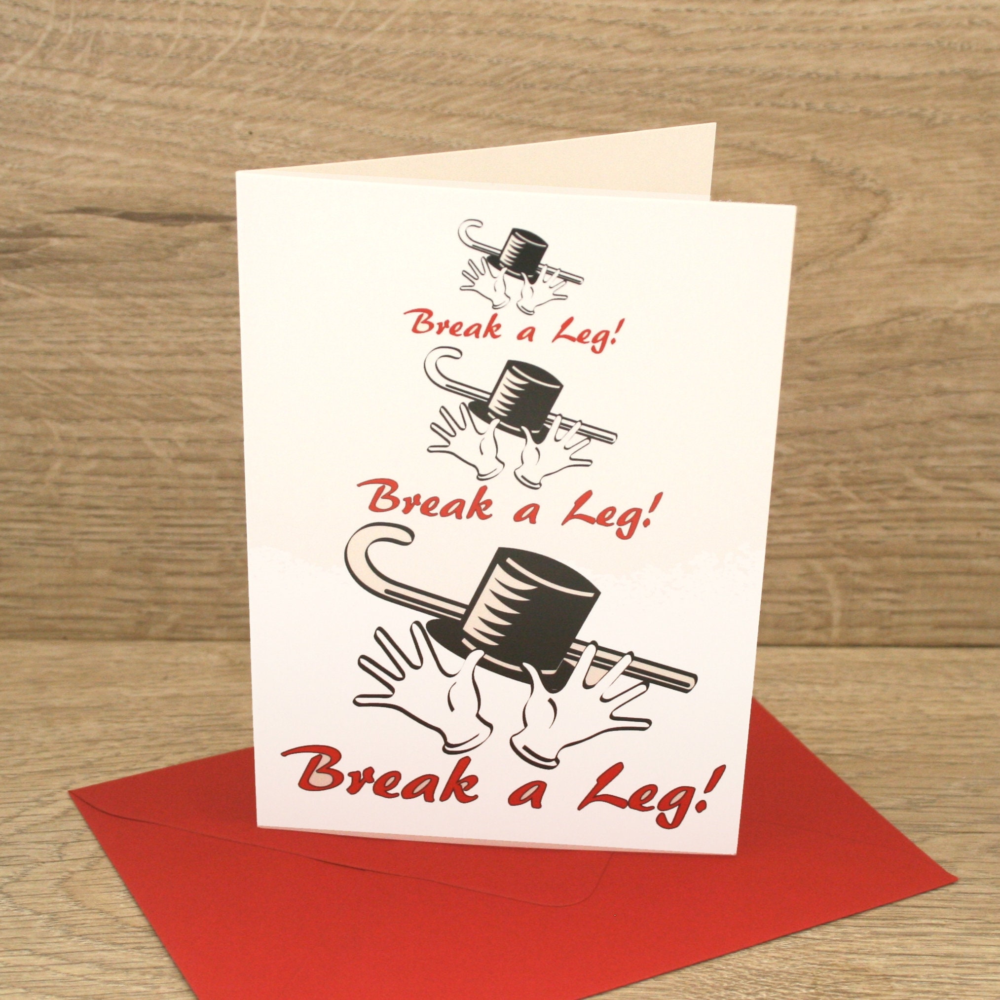 Break A Leg Theatre First Night Card - Etsy UK