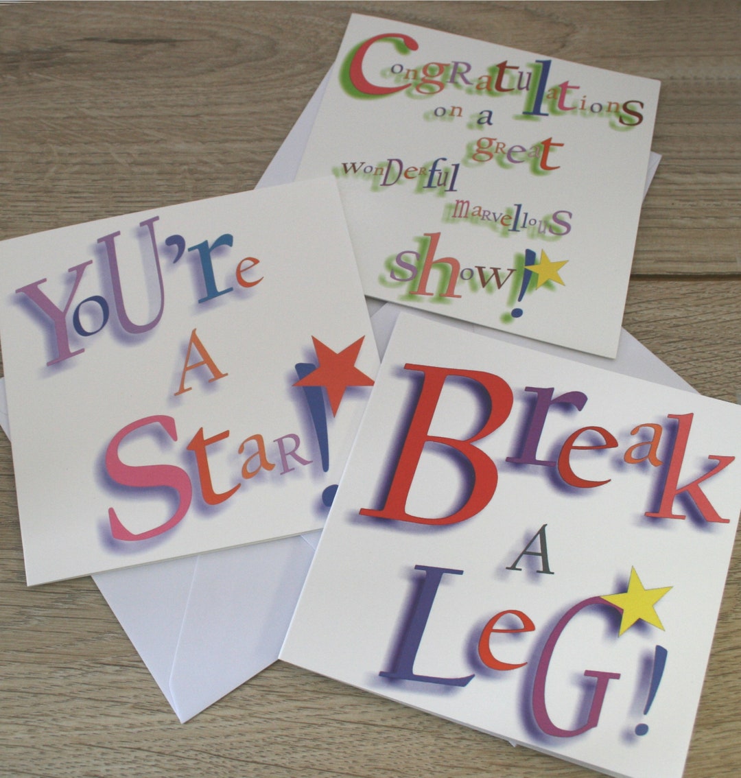 Theatre First Night/last Night Greetings Cards - Etsy