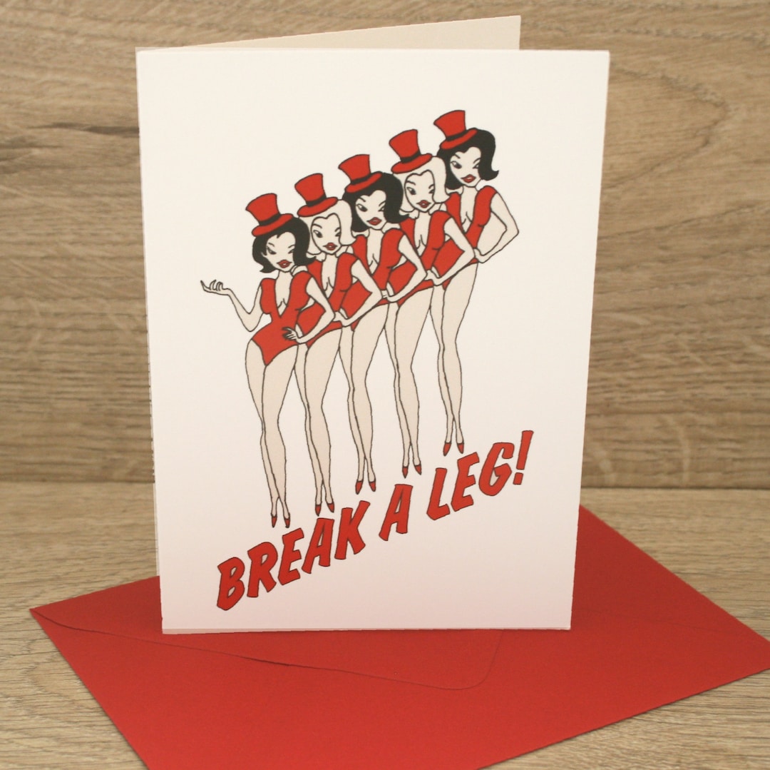 Break A Leg Theatre Dance Card - Etsy UK