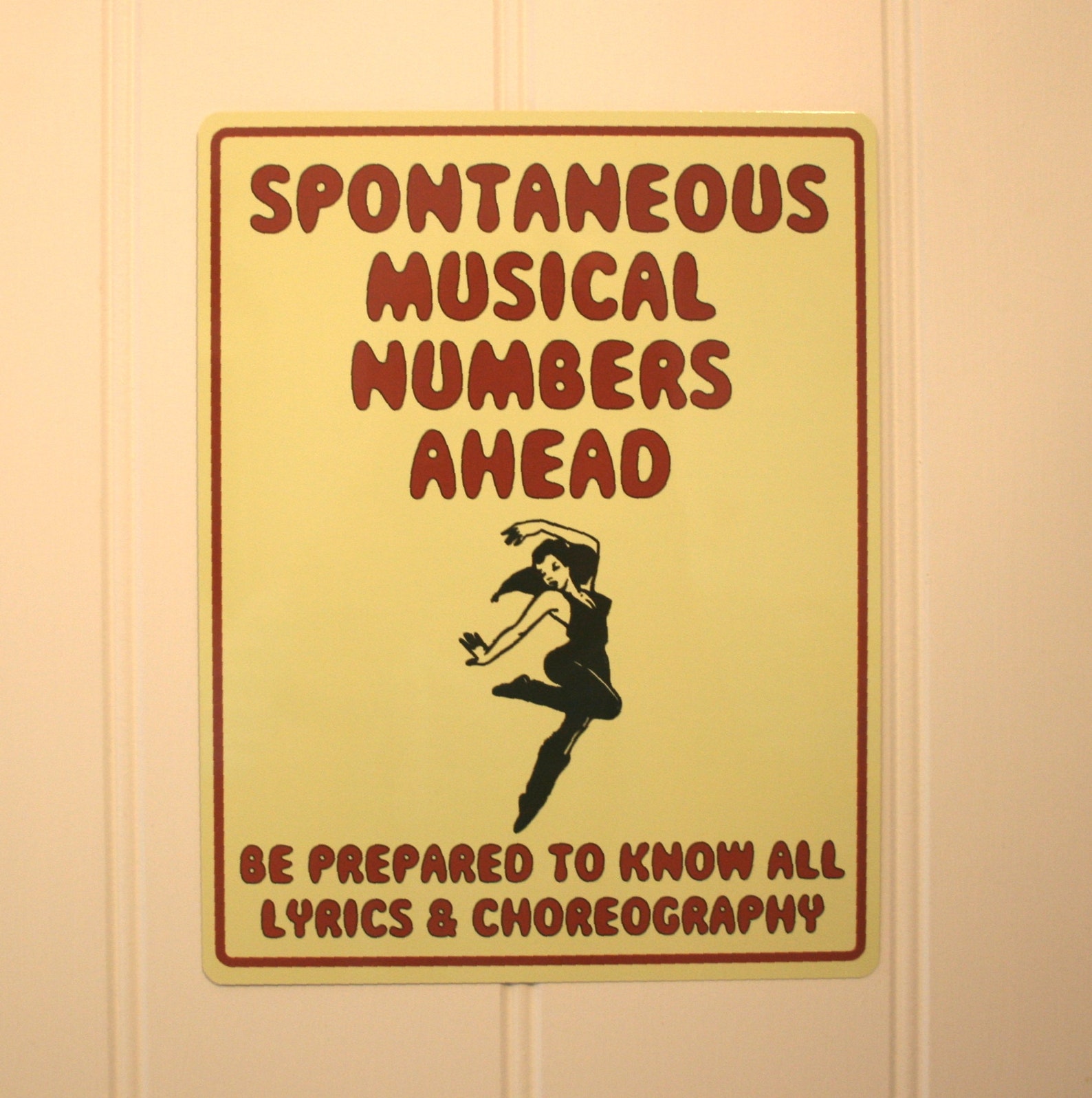 Spontaneous Musical Numbers Theatre Sign - Etsy