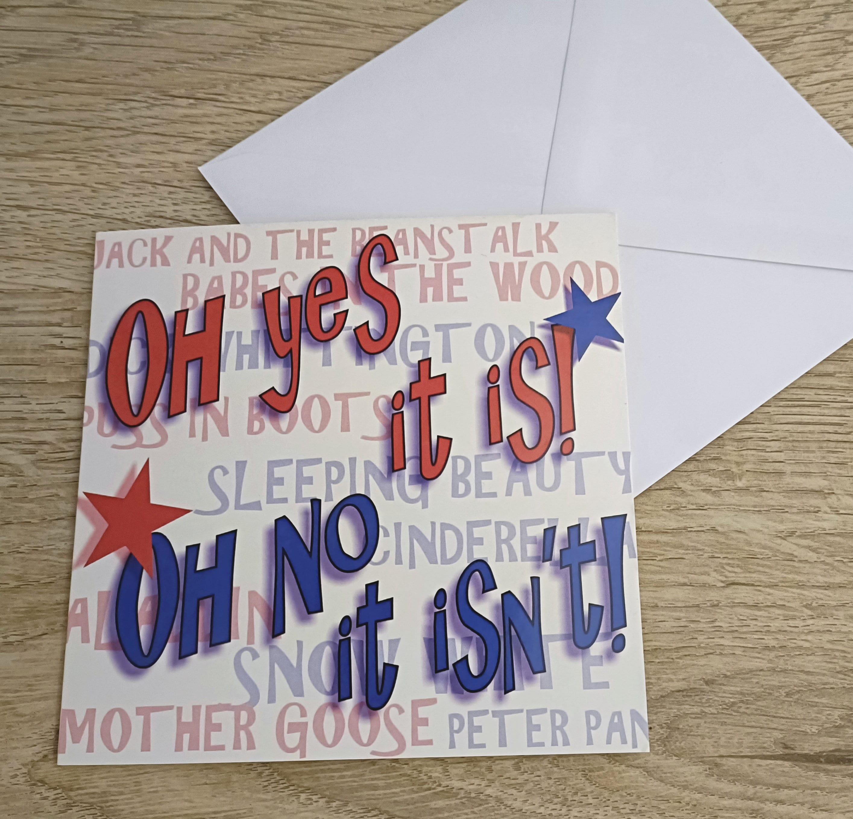 Pantomime Theatre First Night Card Performers Break a Leg - Etsy