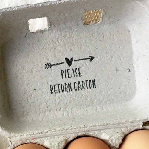 Please Return Carton Stamp Egg Carton Stamp Fresh Eggs - Etsy