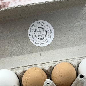Cute Chicken Coop Date Stickers - Egg Carton Label - Farm Fresh ...