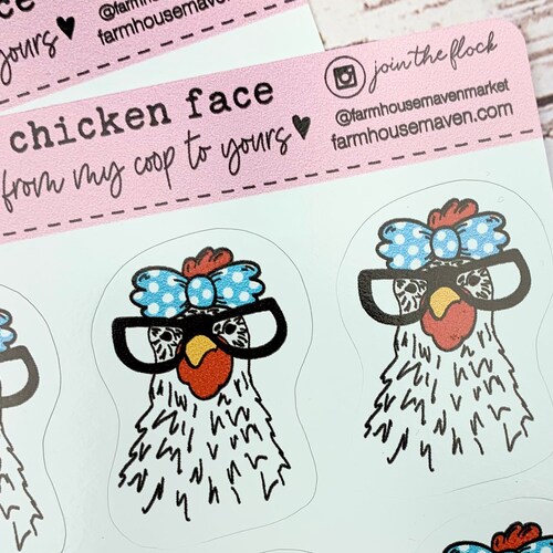 Chicken Stickers One Inch Round Seals - Etsy