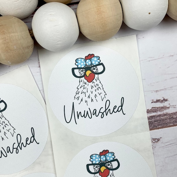 Unwashed Egg Sticker - Etsy