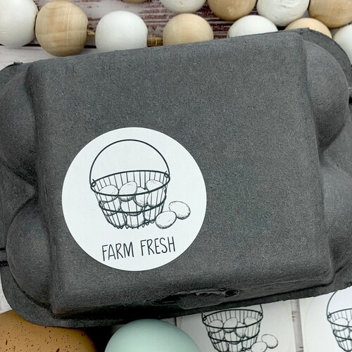 Egg Handling Egg Carton Sticker Chicken Stickers Farm - Etsy