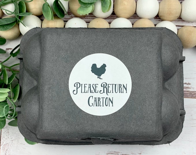 Please Return Carton Egg Carton Stickers Fresh Eggs Egg - Etsy