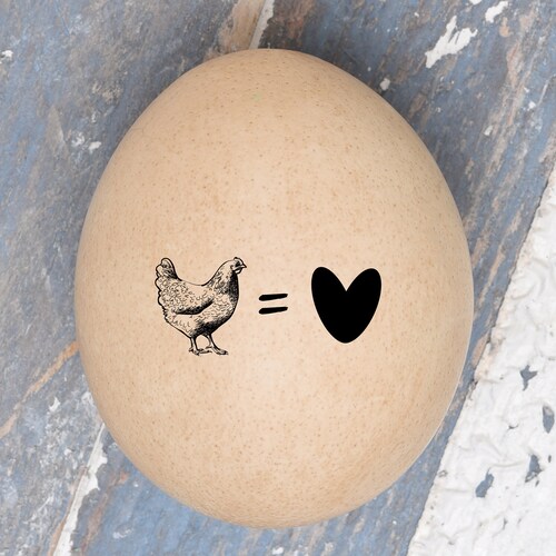 Egg Stamp the Original Chicken Heart Fresh Eggs Chickens - Etsy