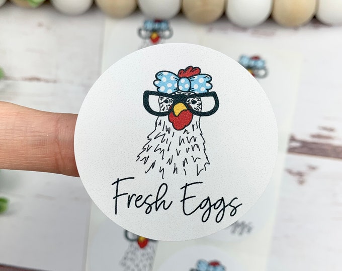 Unwashed Eggs Sticker Egg Carton Label Funny Chicken Face - Etsy