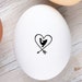 Mini Egg Stamp - Chicken in an Arrow Heart - Chicken Babies - Mini Egg ...