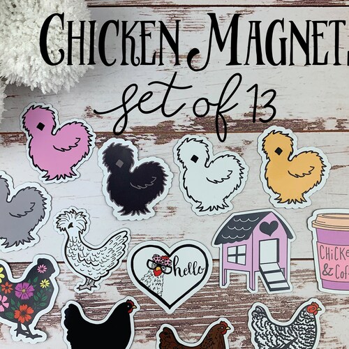 13 Cute Chicken Magnets Pretty Fridge Magnet Chicken - Etsy