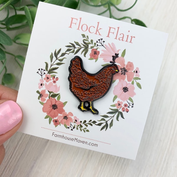 Chicken Pin - Etsy