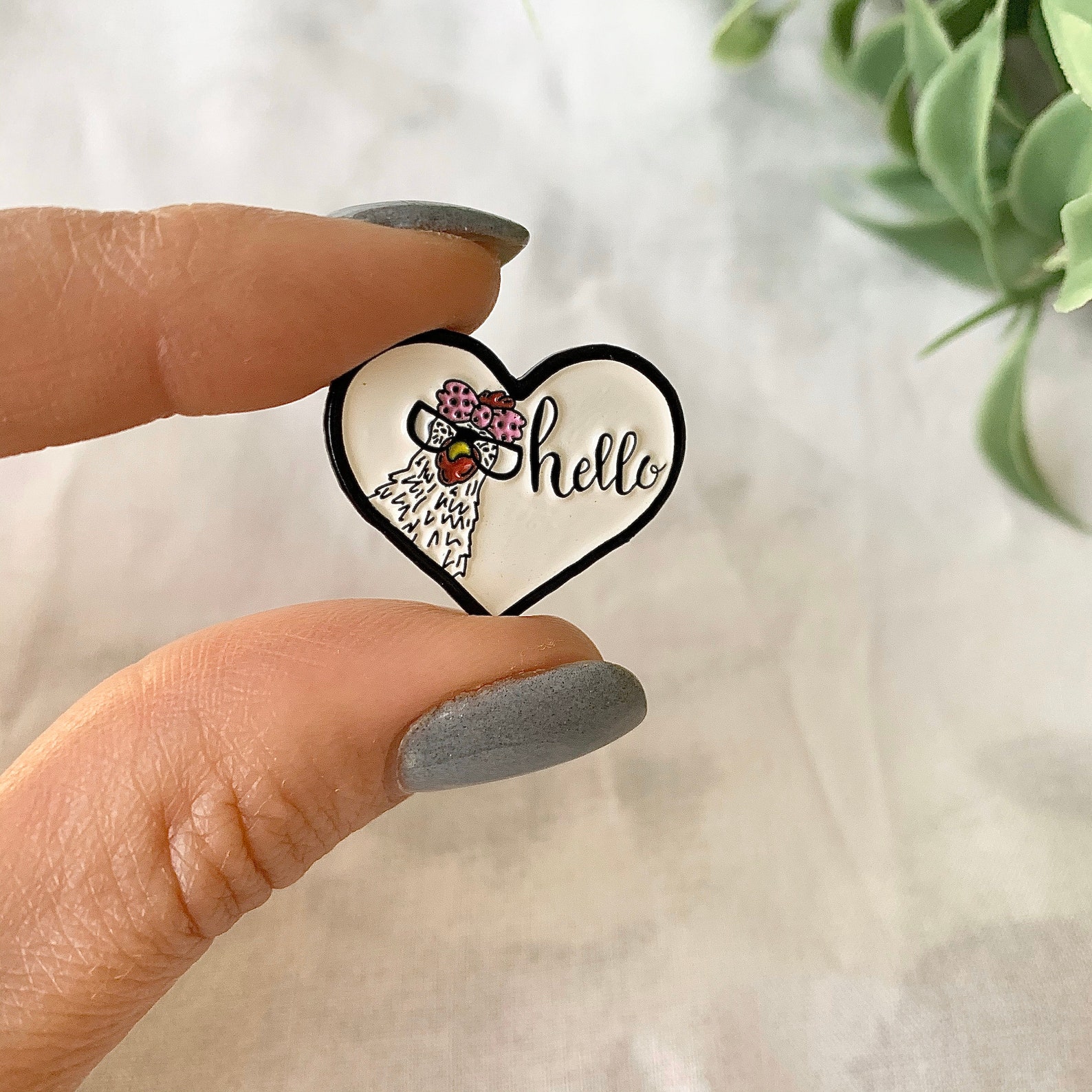 Enamel Chicken Pin Cute Chicken Pin Hello Chicken Pin Farmhousemaven ...