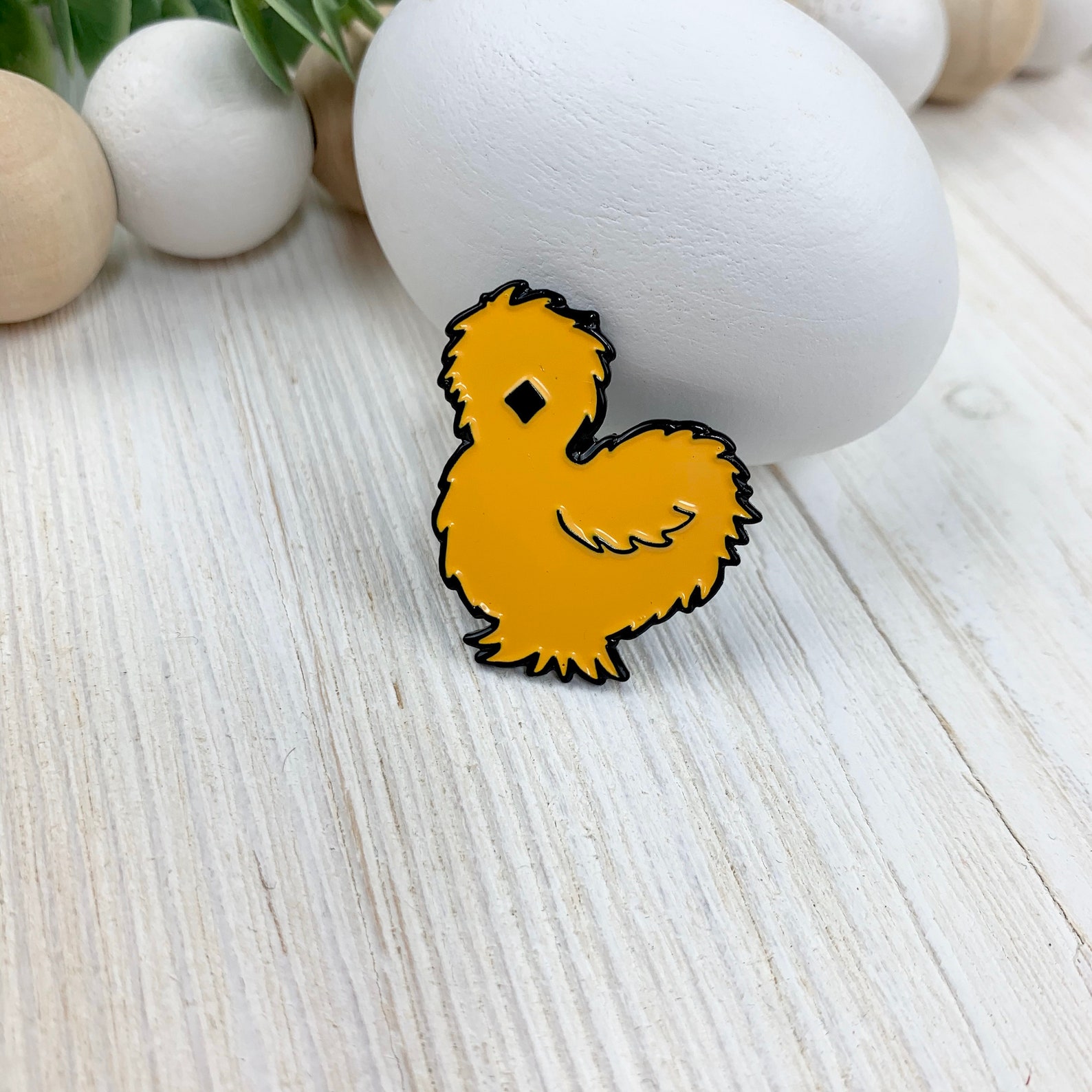 Golden Silkie Chicken Pin Cute Chicken Pin Yellow Silkie - Etsy